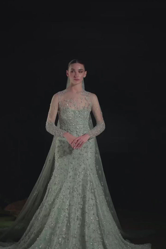 Ice blue Bridal Gown - Zuria Dor