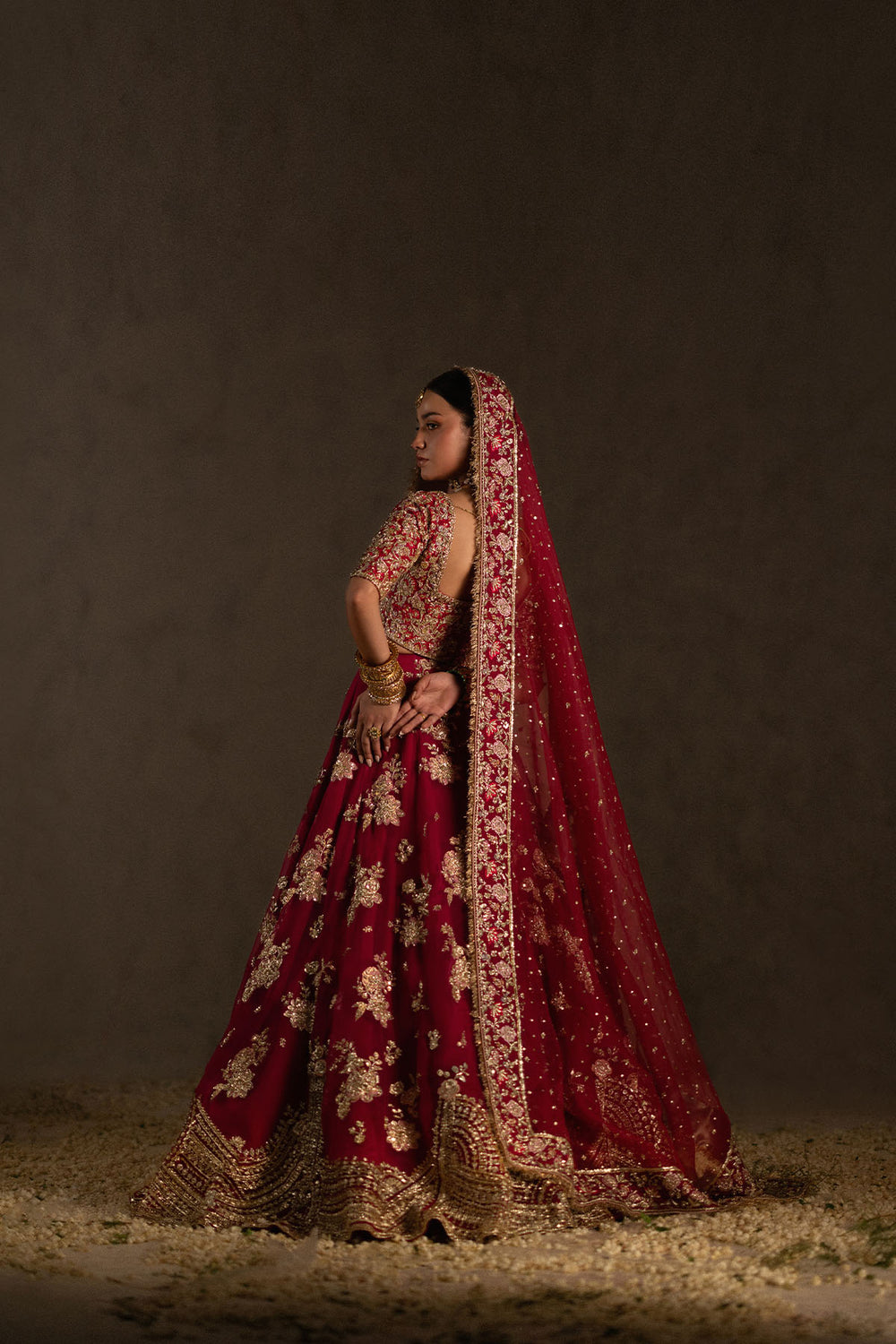 Classic Hot Pink Pakistani Bridal Dress - Zuria Dor