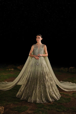 Mint Green Bridal Gown - Zuria Dor