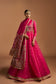 Hot Pink Peshwas with Lehenga - Zuria Dor